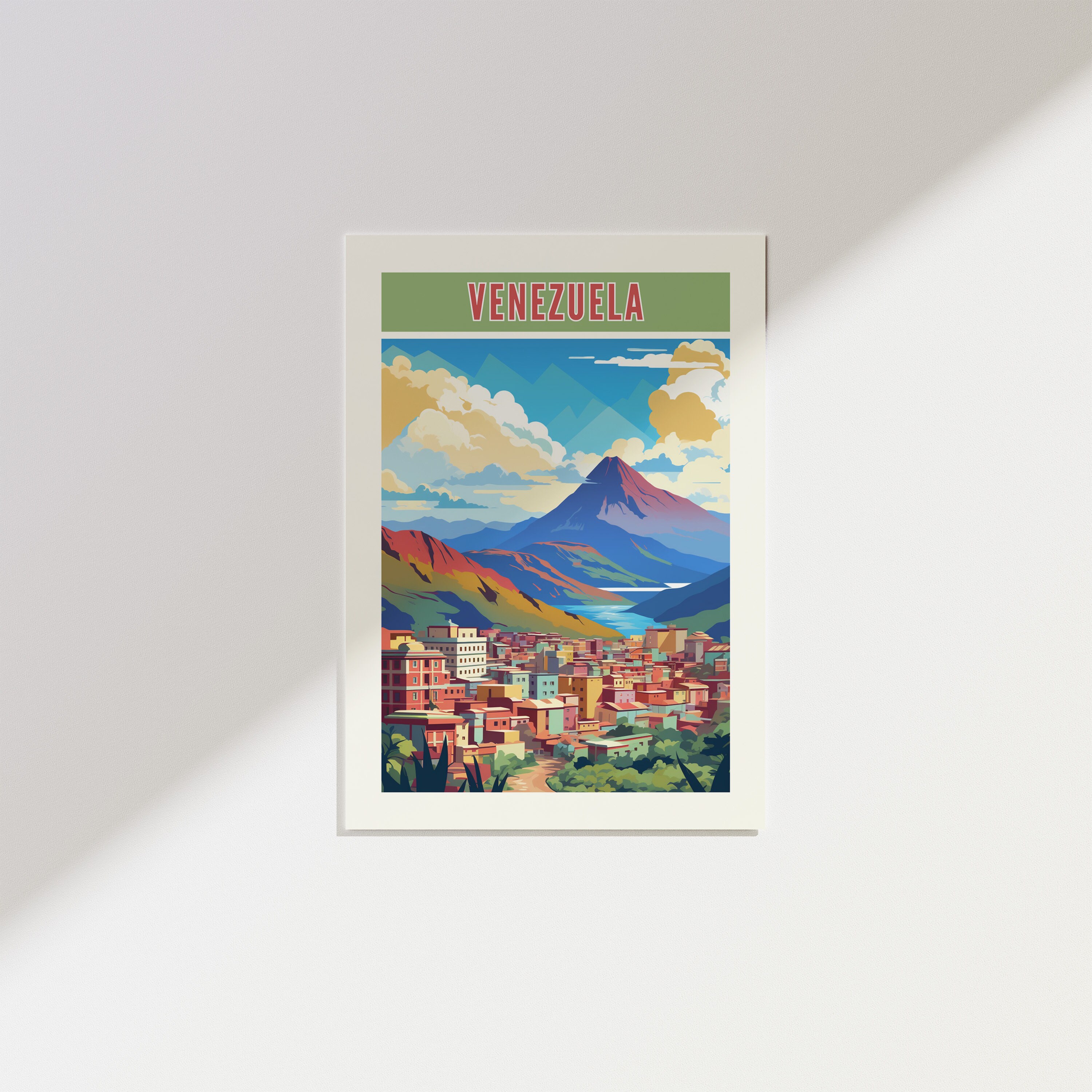 Venezuela Travel Print, Venezuela Poster, Venezuela Wall Art, Venezuela ...