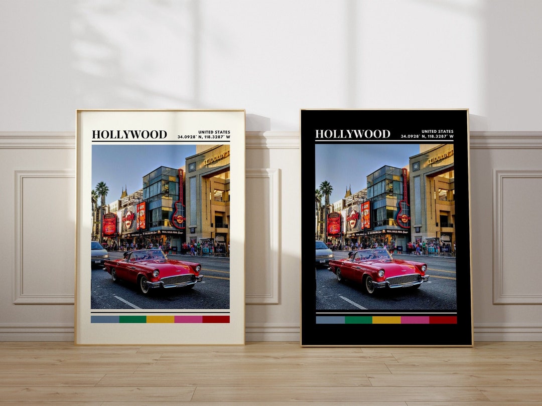 Hollywood Poster Hollywood Print Hollywood Art Hollywood - Etsy