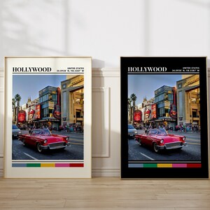 Hollywood Poster, Hollywood Print, Hollywood Art, Hollywood Travel ...