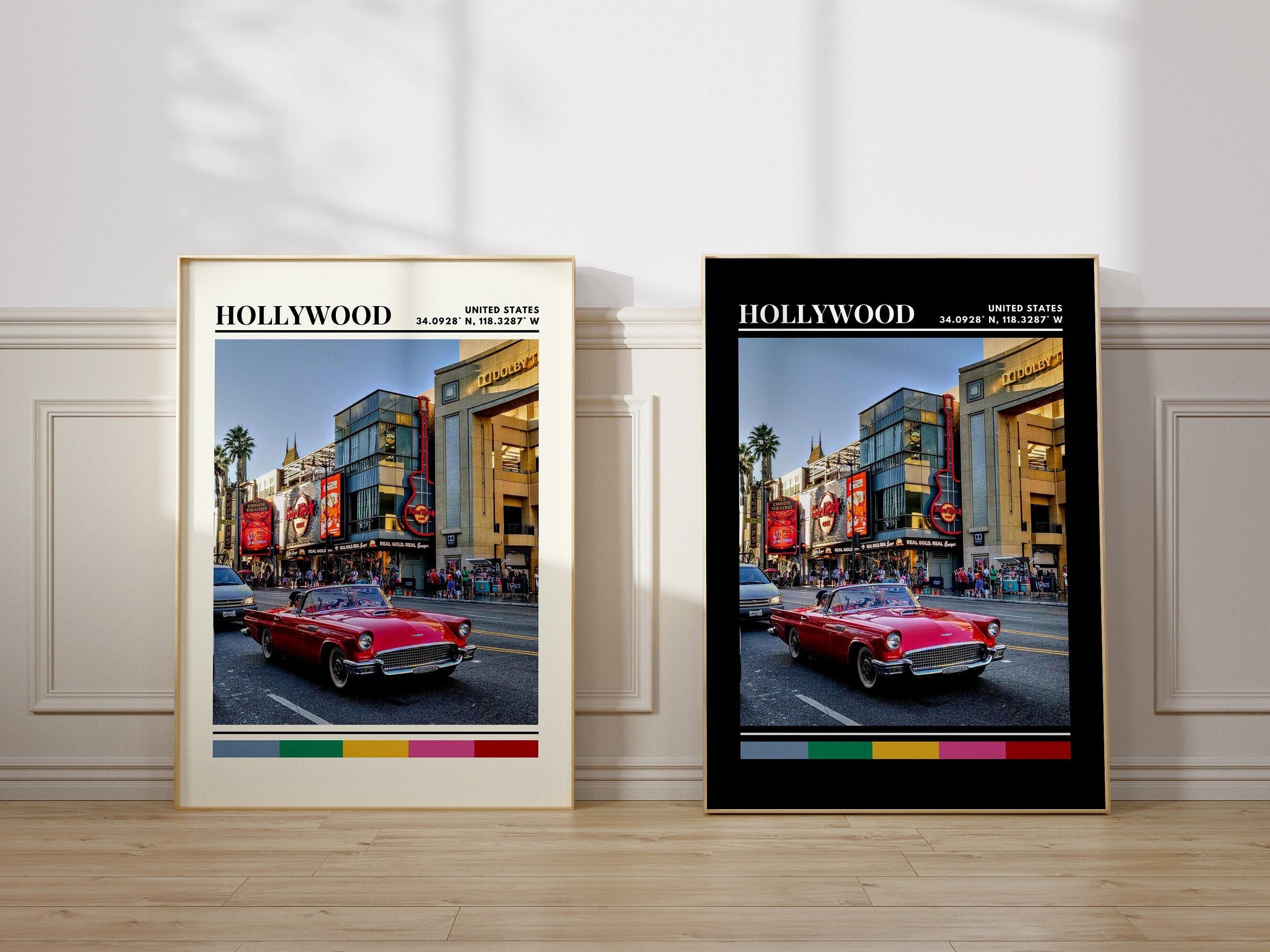 Hollywood Poster, Hollywood Print, Hollywood Art, Hollywood Travel ...