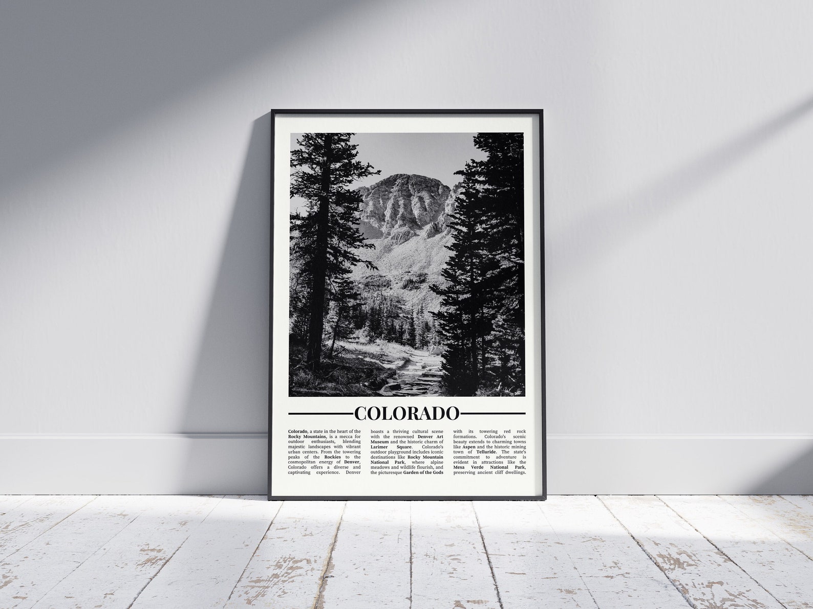Colorado Black and White Poster, Colorado Print, Colorado Wall Art ...