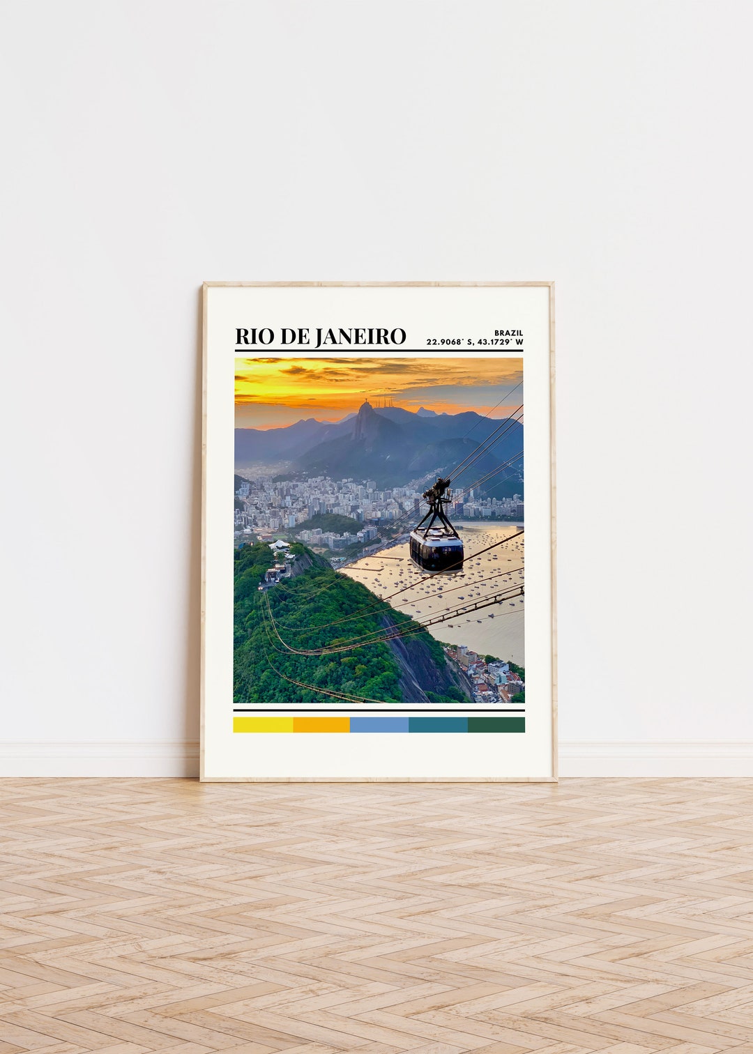 Rio De Janeiro Poster, Rio Print, Rio Art, Rio Travel Poster, Rio Wall ...