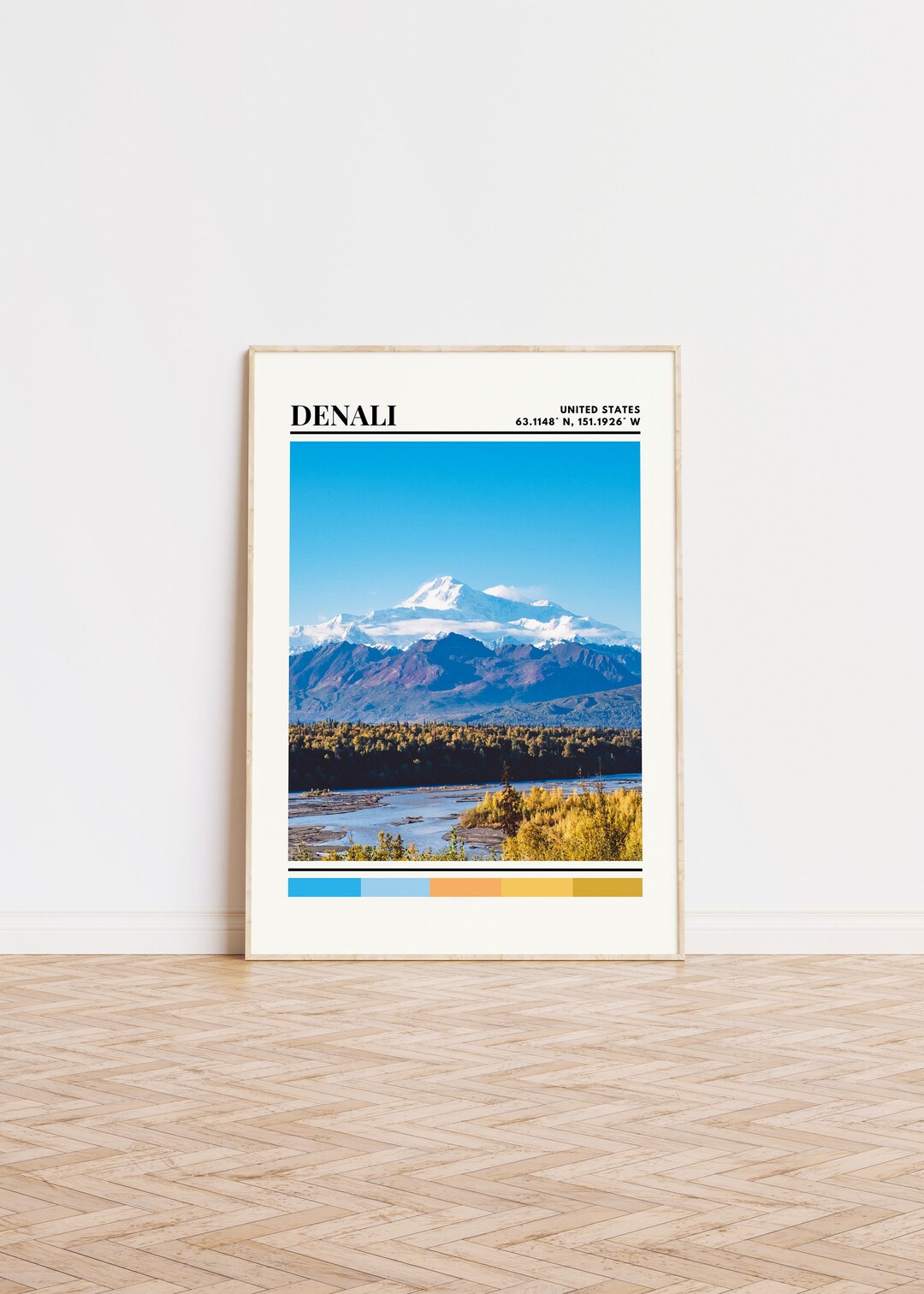Denali Poster, Denali Print, Denali Art, Denali Travel Poster, Denali ...