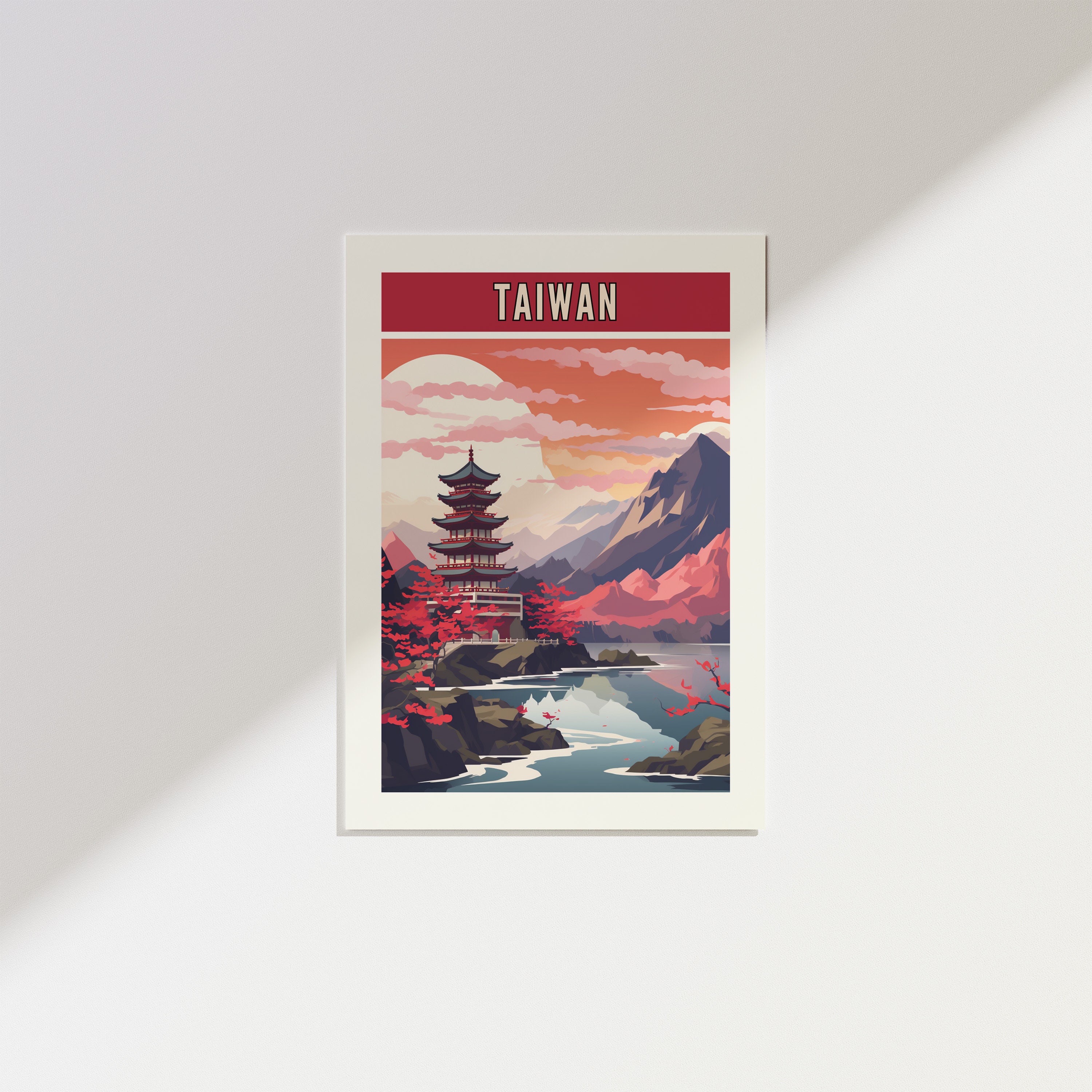 Taiwan Travel Poster, Taiwan Print, Taiwan Wall Art, Taiwan Artwork ...
