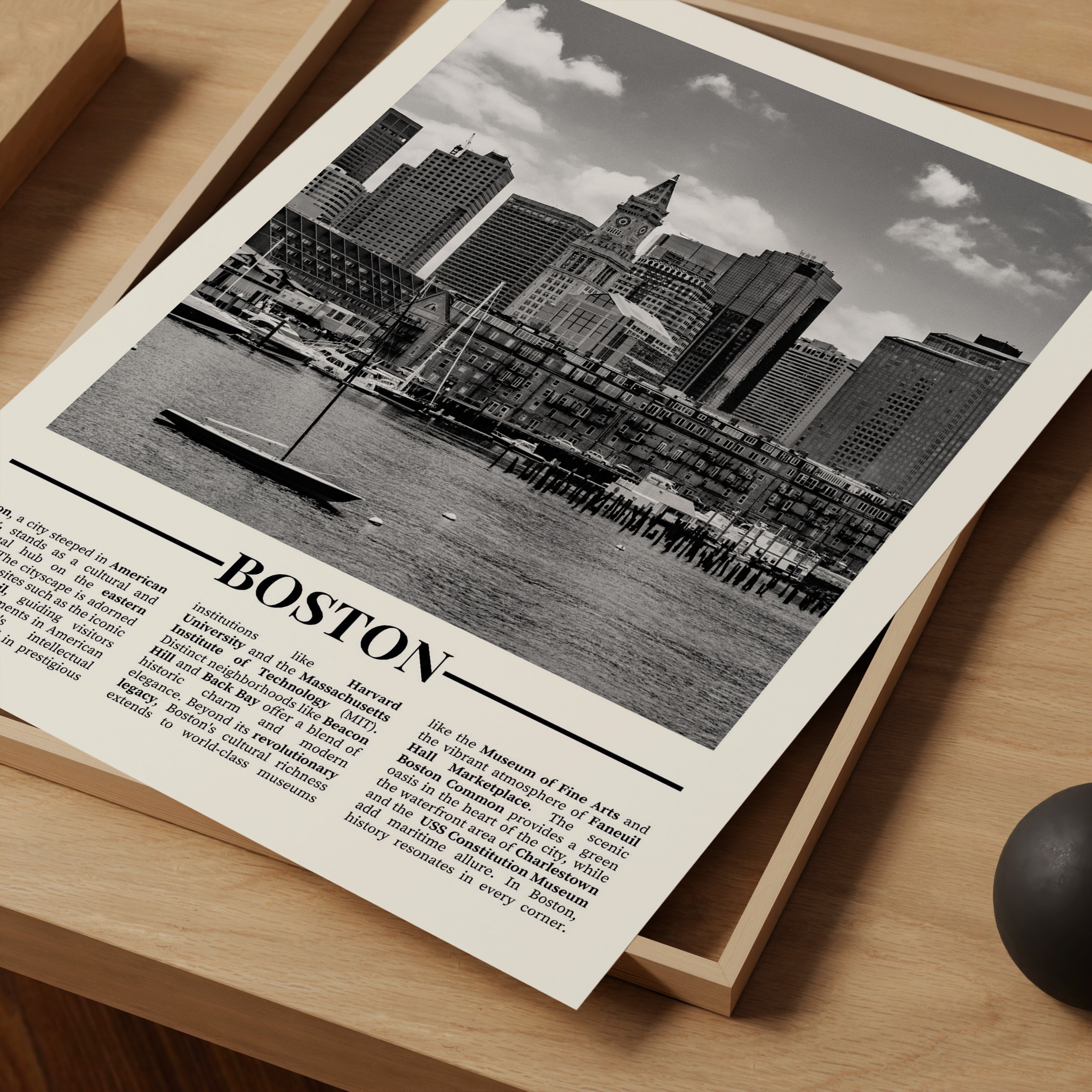 Boston Black and White Poster, Boston Print, Boston Wall Art, Boston ...