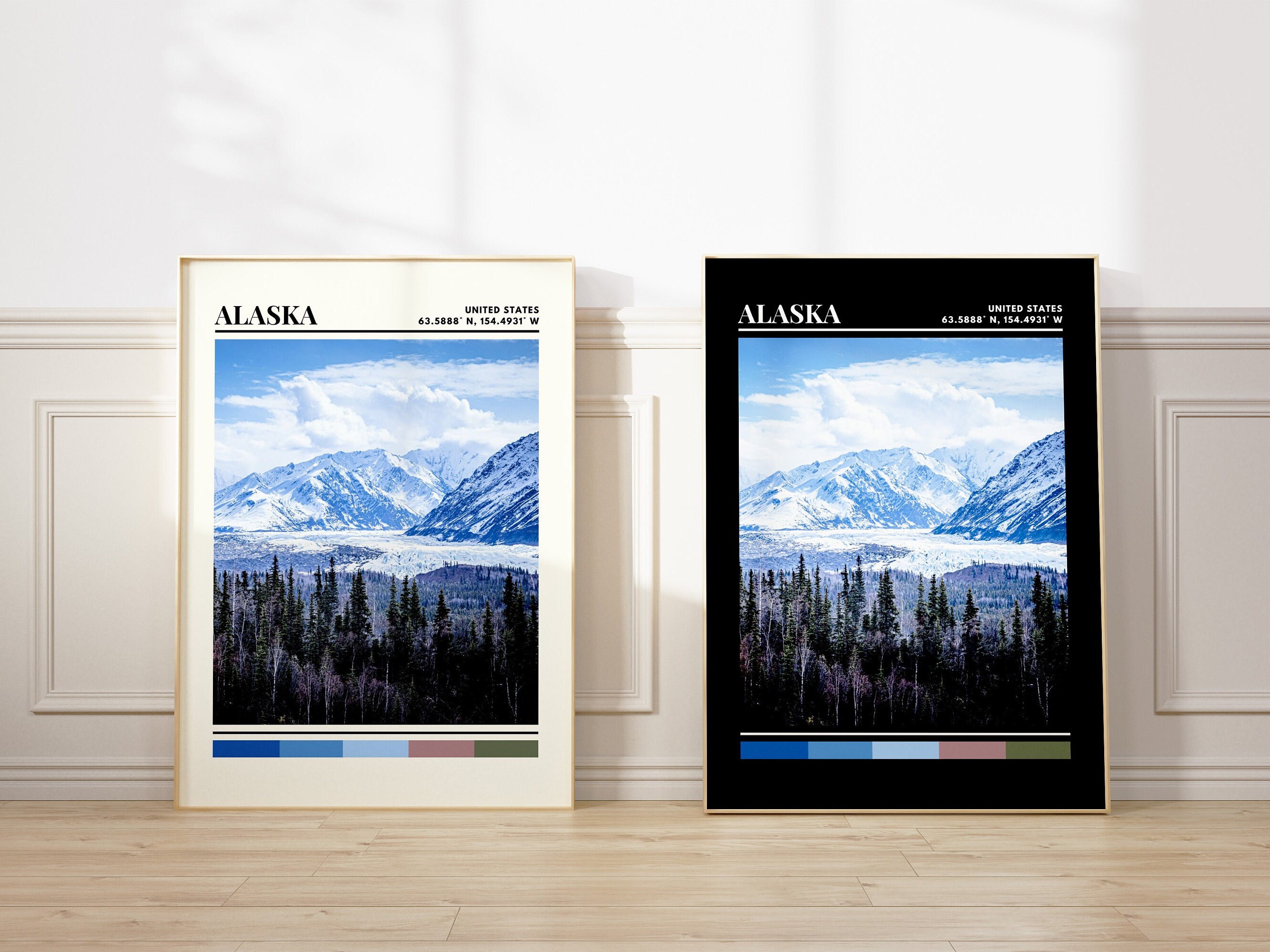 Alaska Poster, Alaska Print, Alaska Wall Art, Alaska Travel Poster ...
