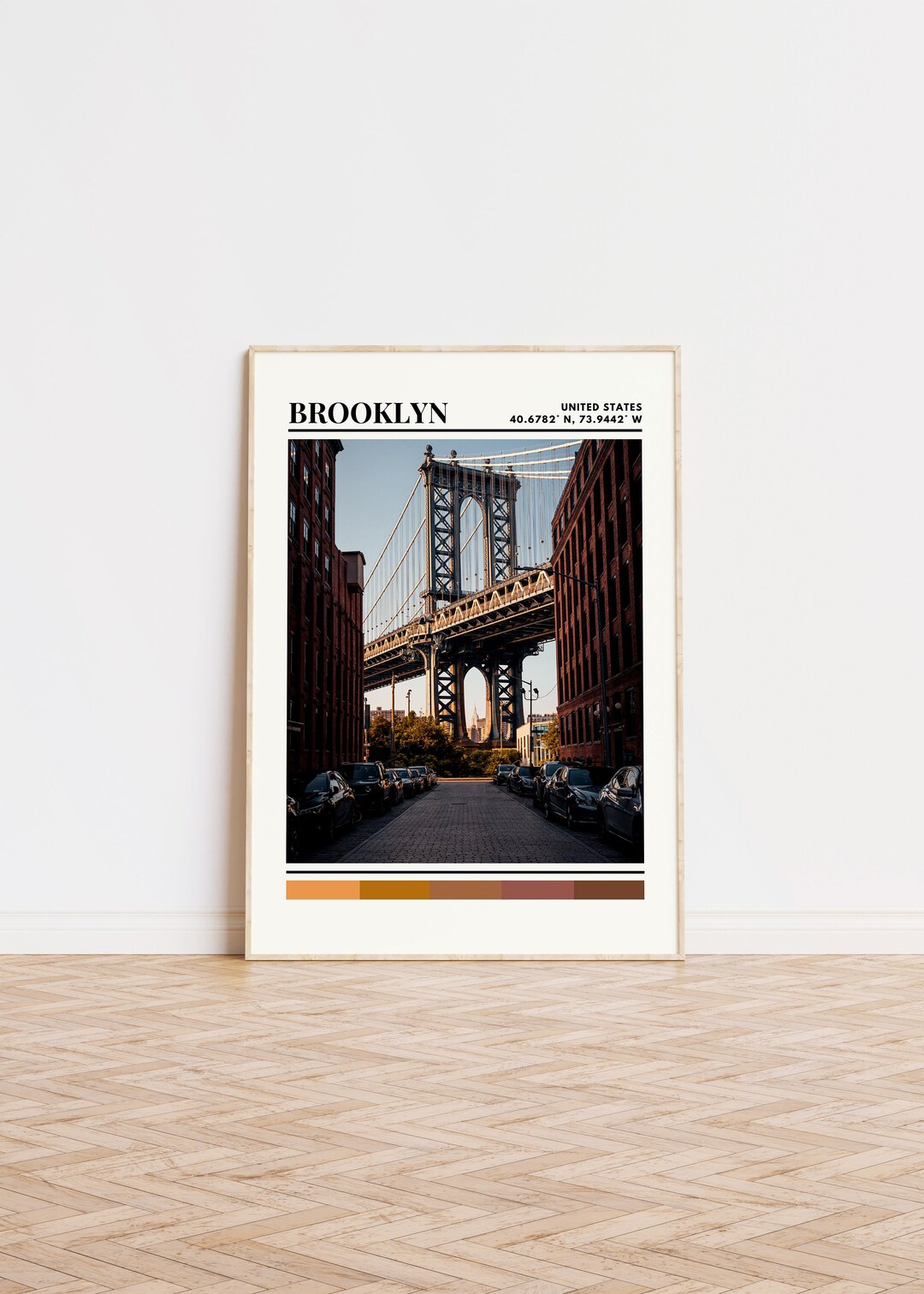 Brooklyn Poster, Brooklyn Print, Brooklyn Art, Brooklyn Travel Poster ...