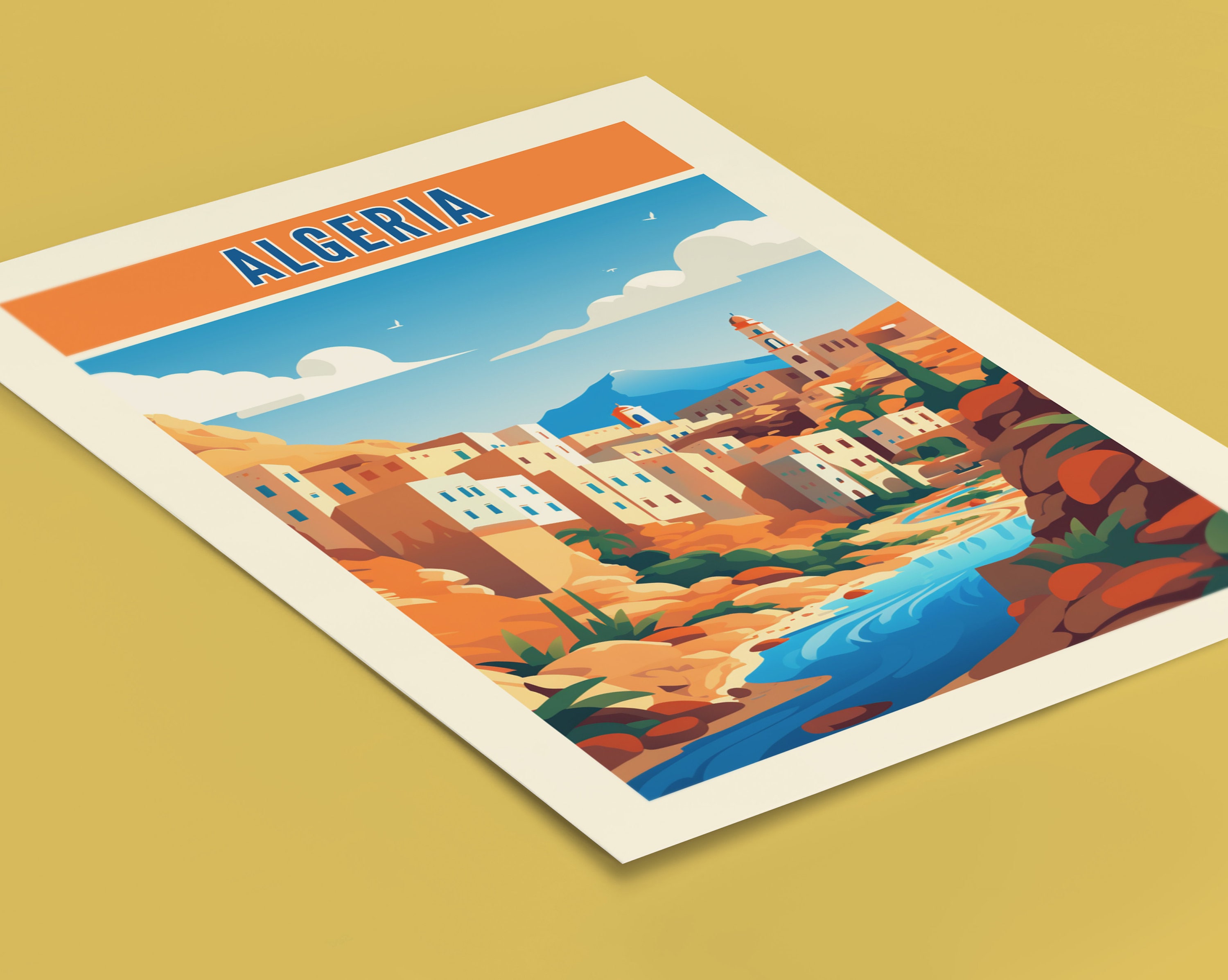 Algeria Travel Poster, Algeria Print, Algeria Wall Art, Algeria Artwork ...