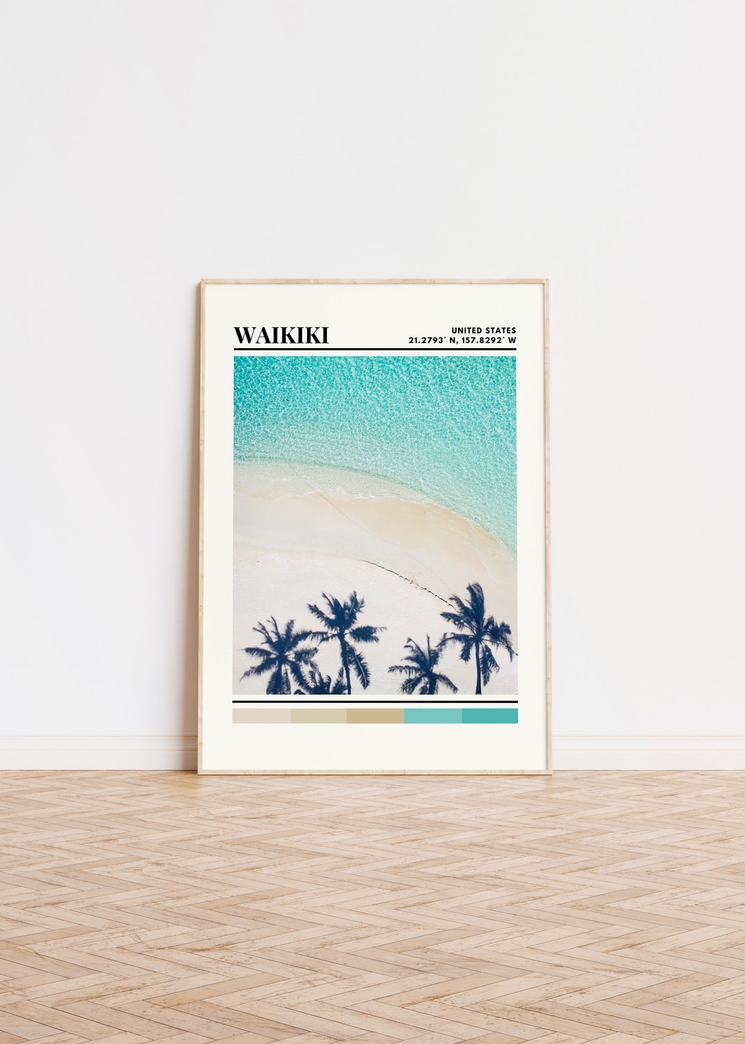 Waikiki Poster, Waikiki Print, Waikiki Art, Waikiki Travel Poster ...