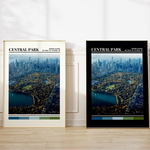 Central Park Poster, Central Park Print, Central Park Art, Central Park ...