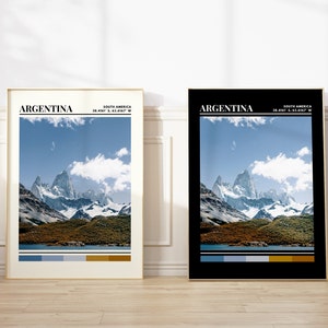 Argentina Poster, Argentina Print, Argentina Art, Argentina Travel Poster, Argentina Wall Decor ...