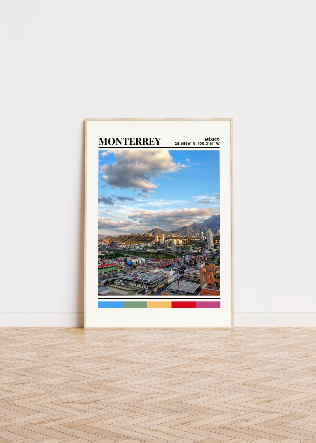 Monterrey Poster, Monterrey Print, Monterrey Art, Monterrey Travel ...