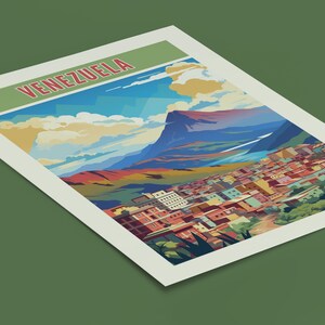 Venezuela Travel Print, Venezuela Poster, Venezuela Wall Art, Venezuela ...