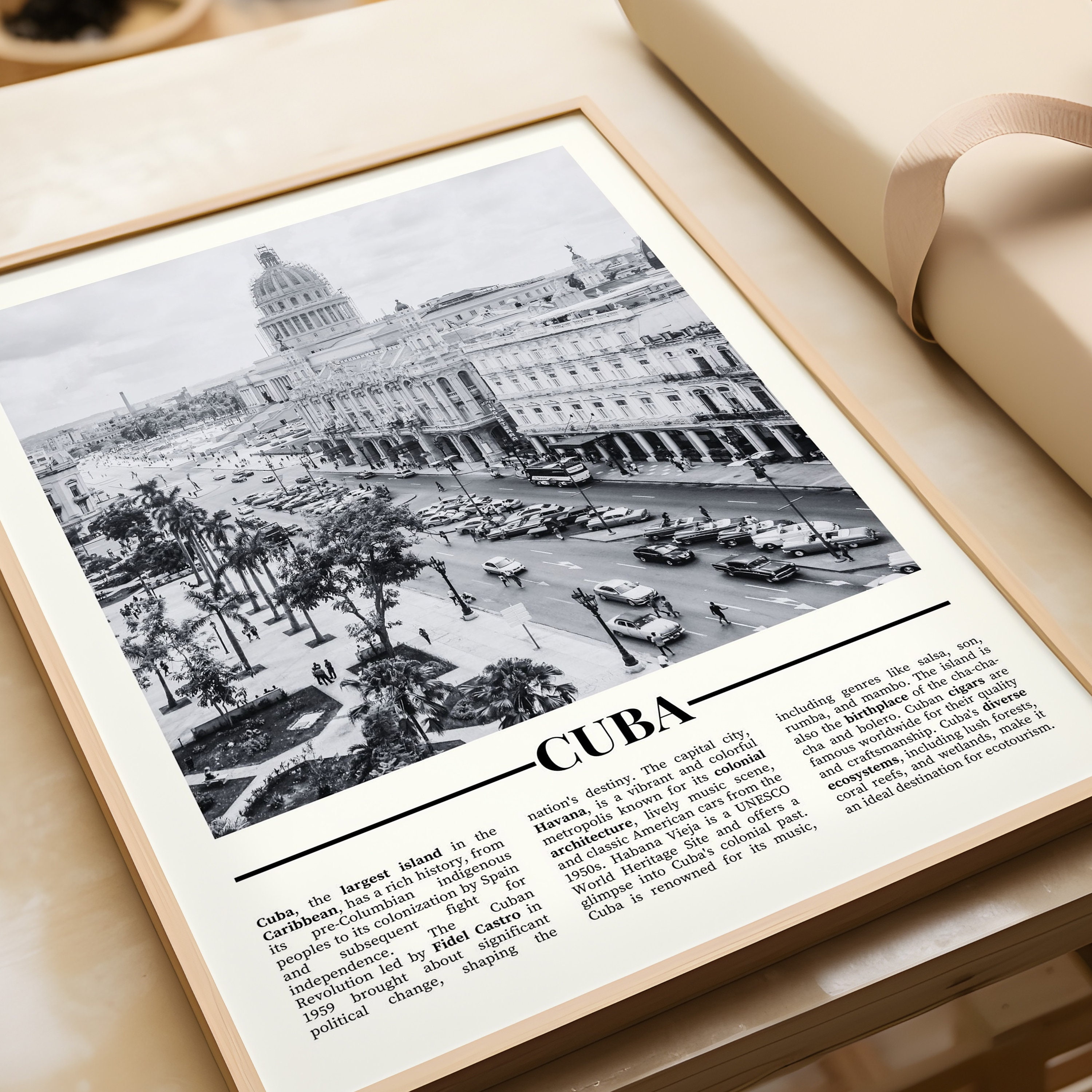 Kuba Schwarzweiß Poster, Kuba Print, Kuba Wandkunst, Kuba Geschenk ...