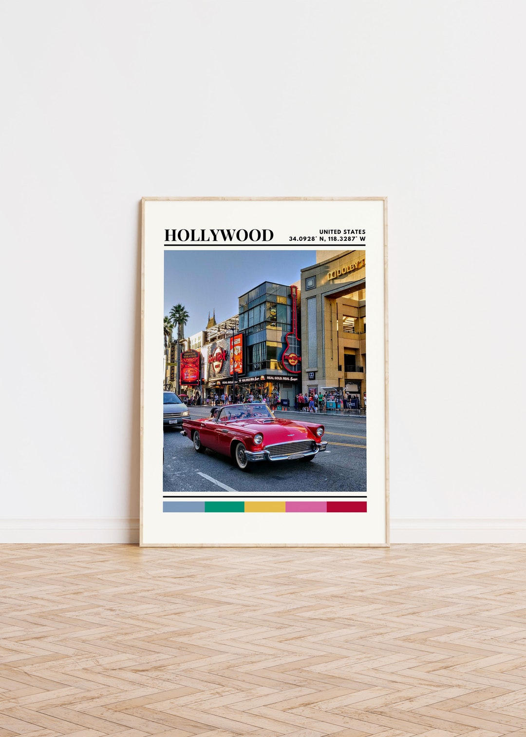 Hollywood Poster, Hollywood Print, Hollywood Art, Hollywood Travel ...
