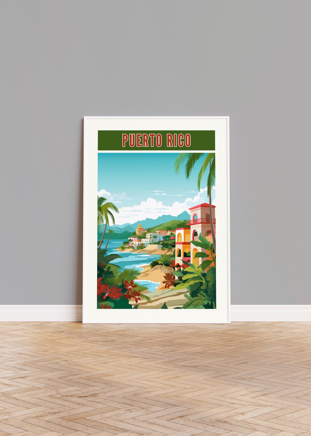 Puerto Rico Travel Poster, Puerto Rico Print, Puerto Rico Wall Art ...
