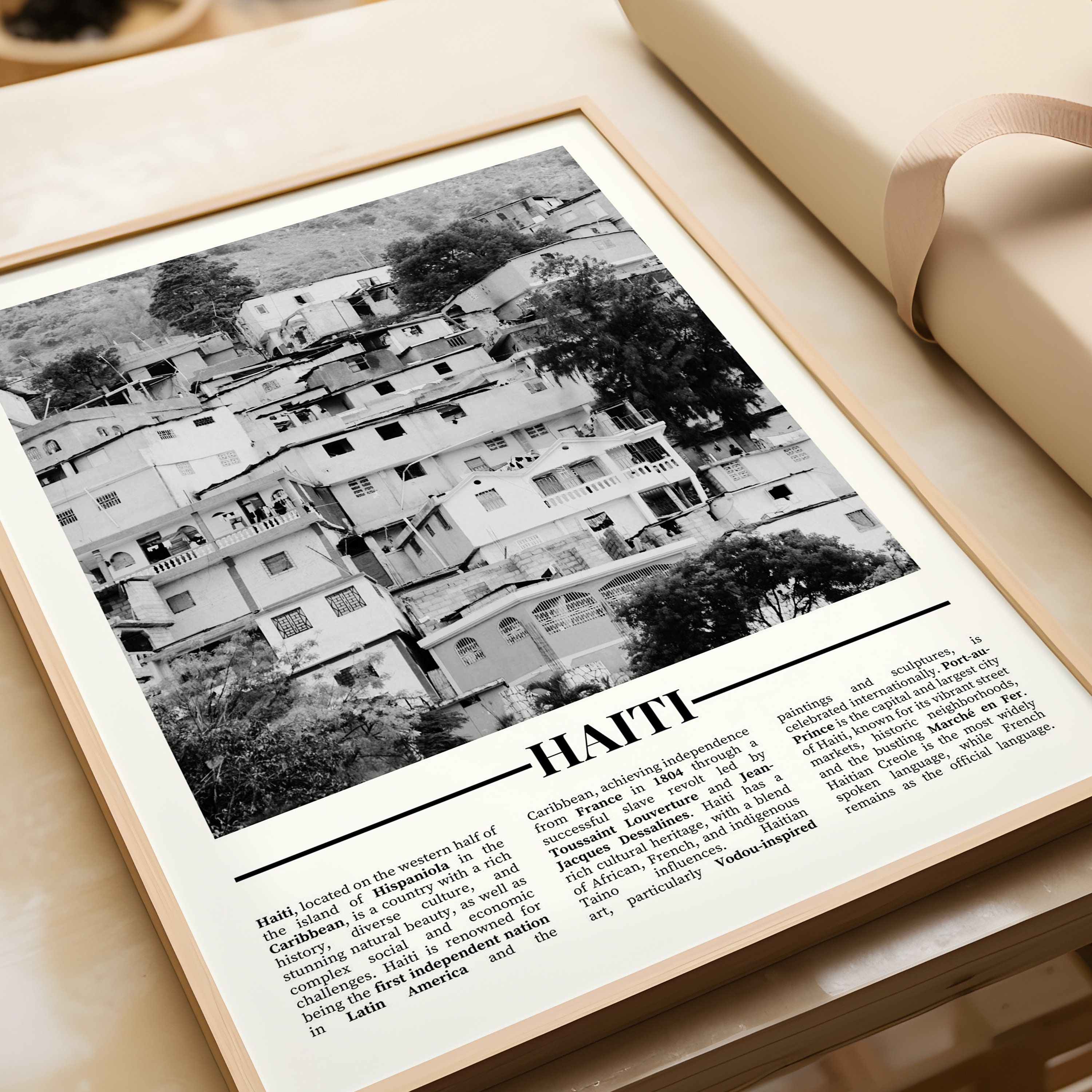 Haiti Black and White Poster, Haiti Print, Haiti Wall Art, Haiti Gift ...