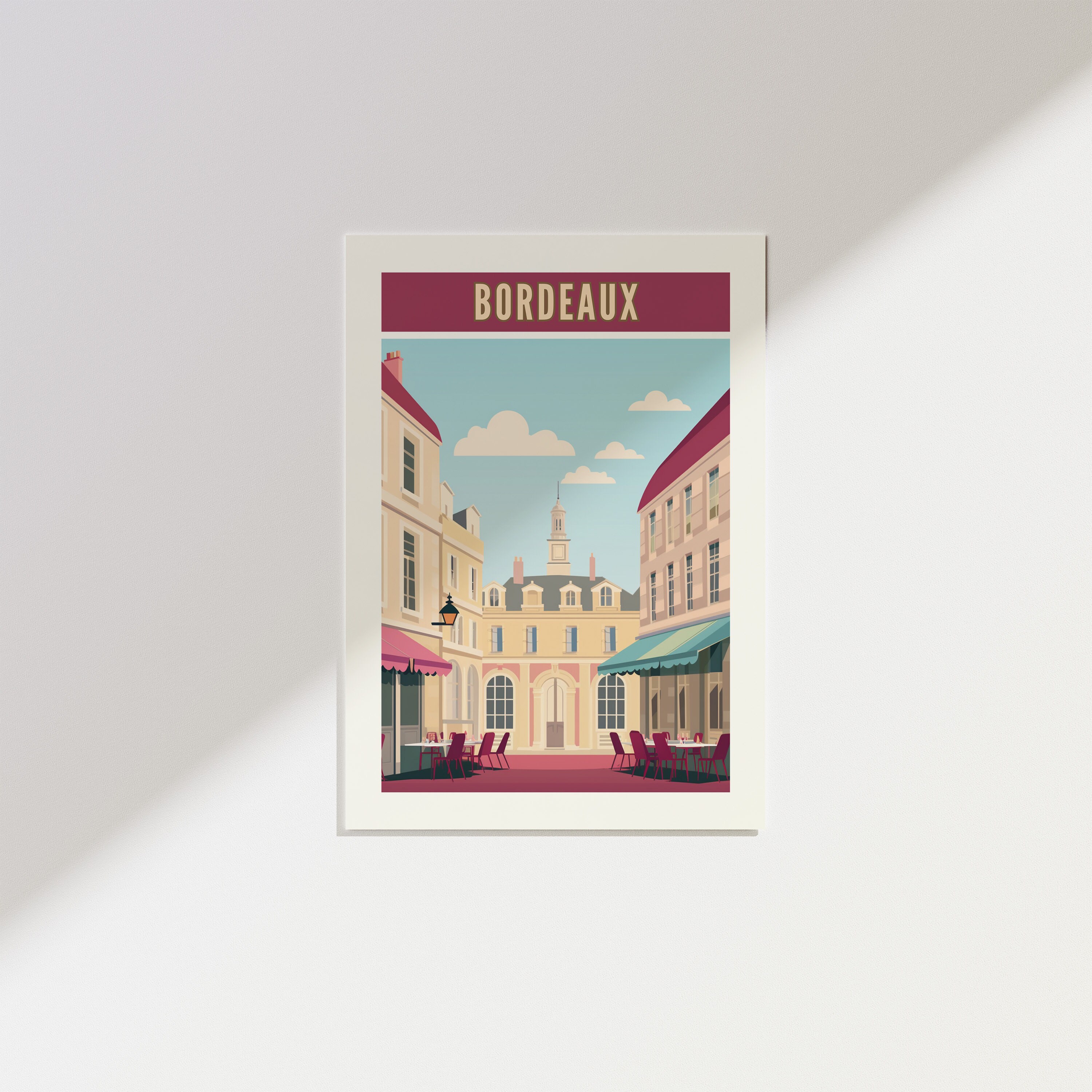 Bordeaux Travel Poster, Bordeaux Print, Bordeaux Wall Art, Bordeaux ...