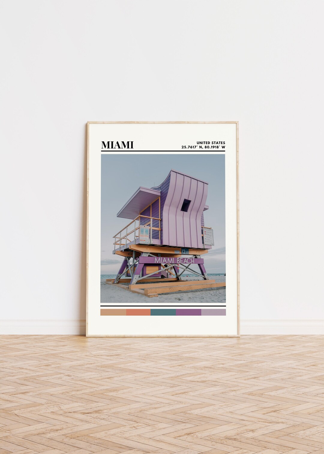 Miami Poster, Miami Print, Miami Art, Miami Travel Poster, Miami Wall ...