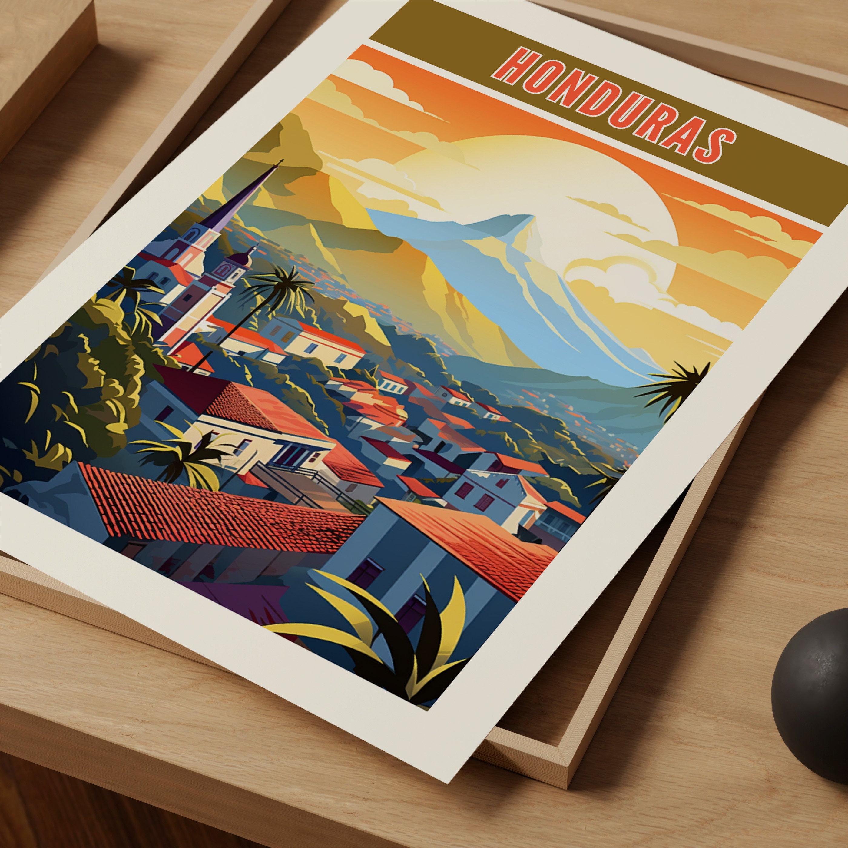 Honduras Travel Poster, Honduras Print, Honduras Wall Art, Honduras ...