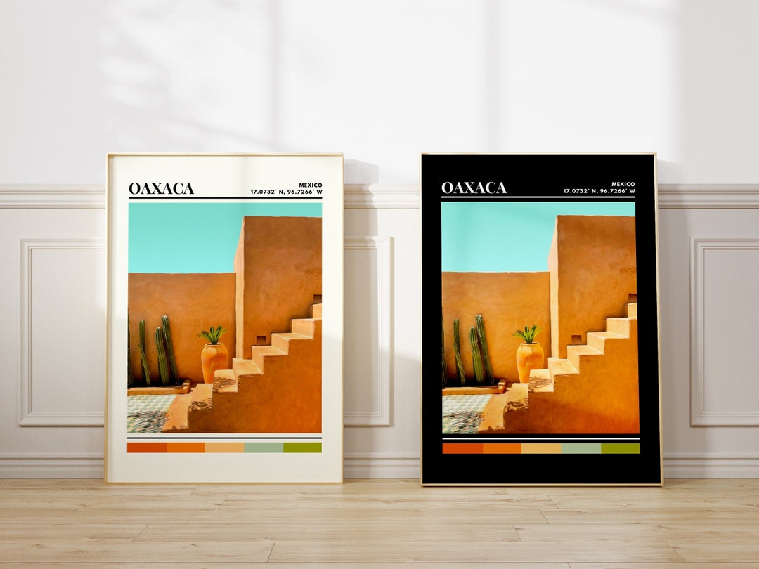 Oaxaca Poster Oaxaca Print Oaxaca Art Oaxaca Travel Poster - Etsy