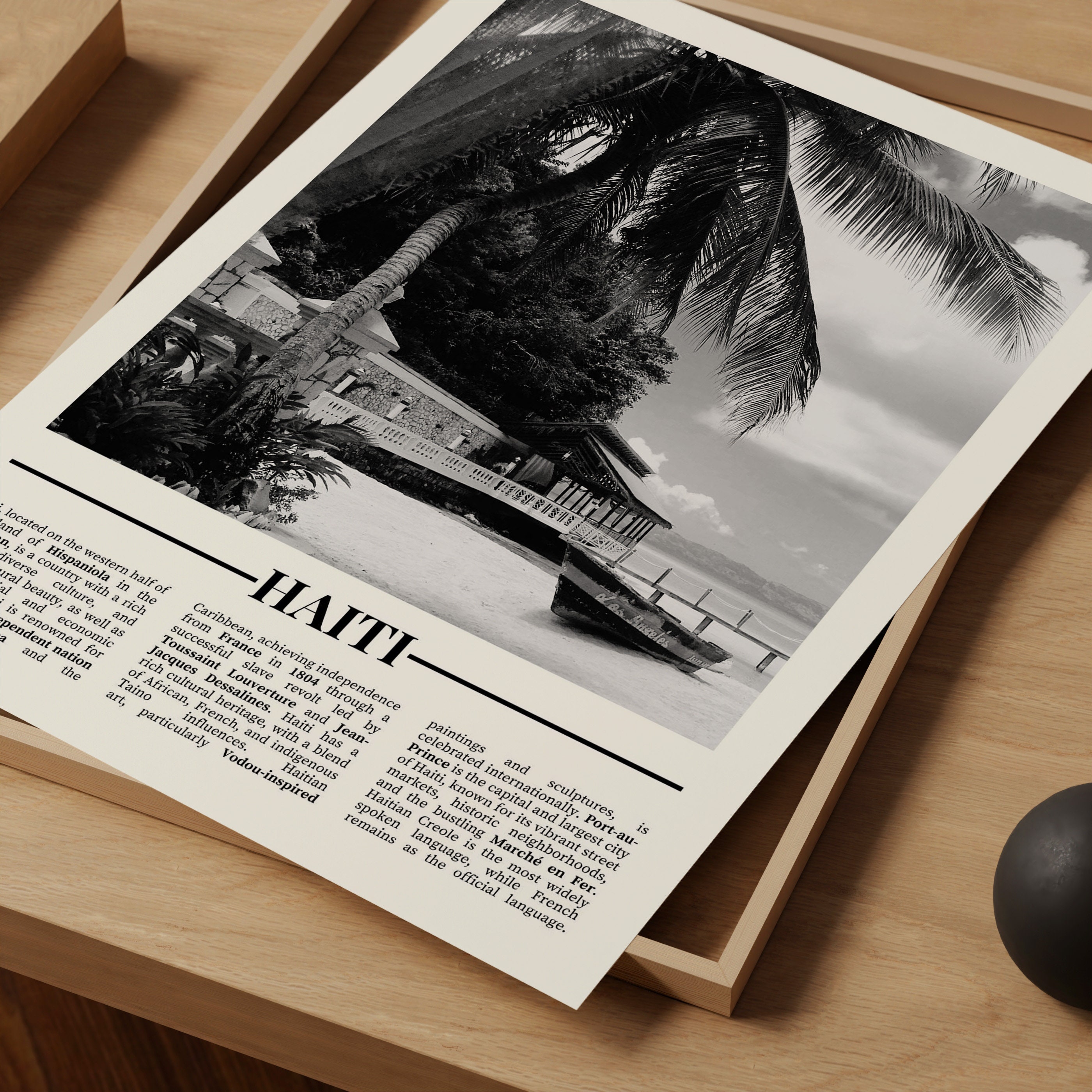 Haiti Black and White Poster, Haiti Print, Haiti Wall Art, Haiti Gift ...