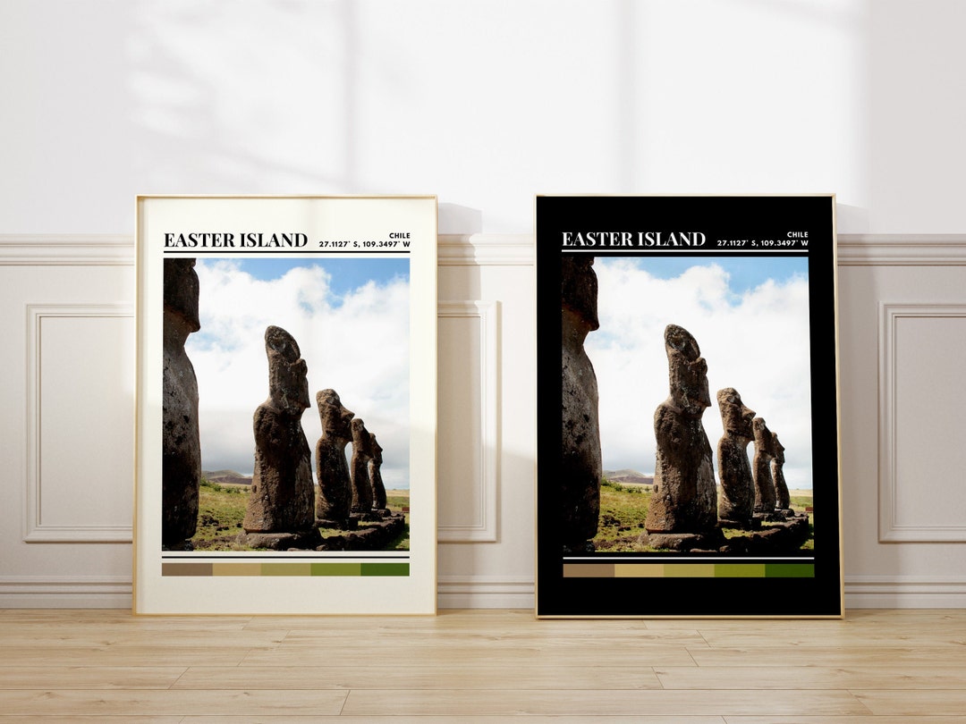 Easter Island Poster Easter Island Print Easter Island Art - Etsy