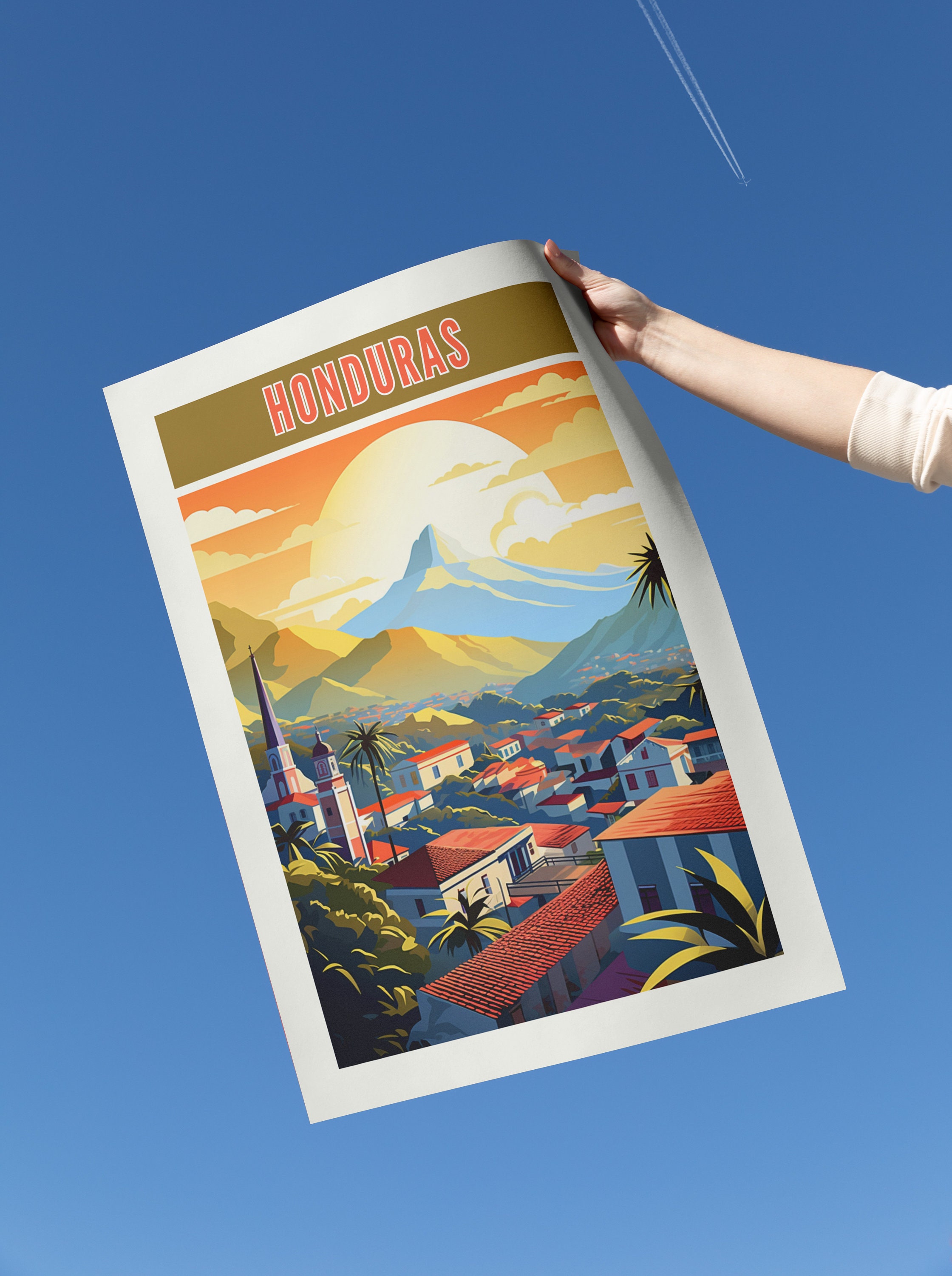 Honduras Travel Poster, Honduras Print, Honduras Wall Art, Honduras ...