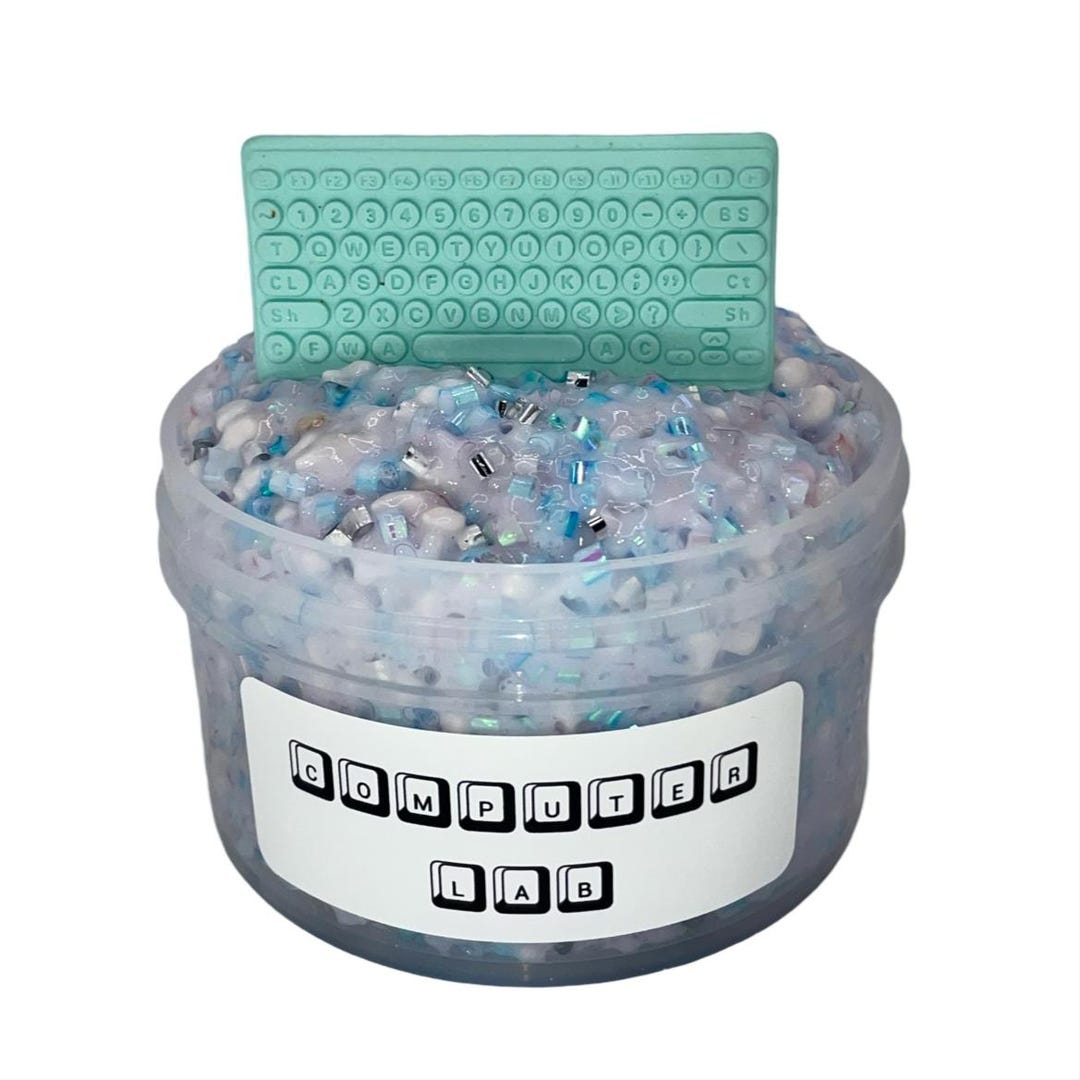 Computer Lab Themed Slime, Crunchy Slime, White Glue Bingsu Slime ...