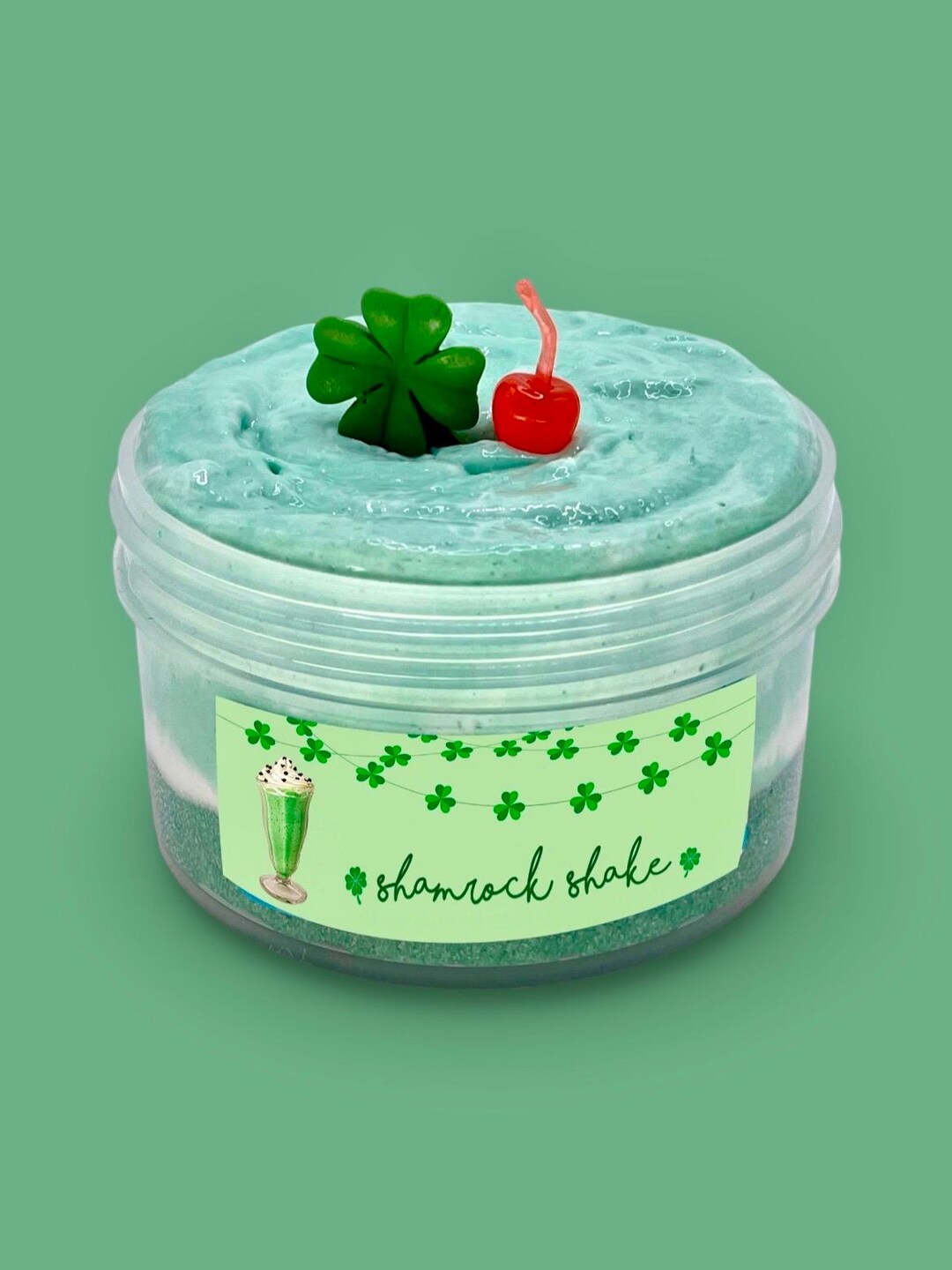 Shamrock Shake Slay Slime With Pumice Crust Slime Scented Mint ...