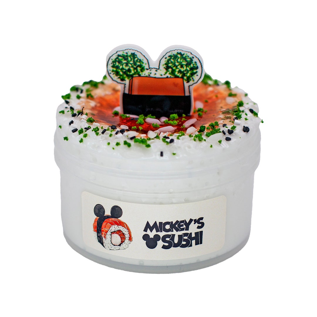 Mickey's Sushi Slime, White Glue Bingsu Slime, Crunchy Slime, Snowfizz ...