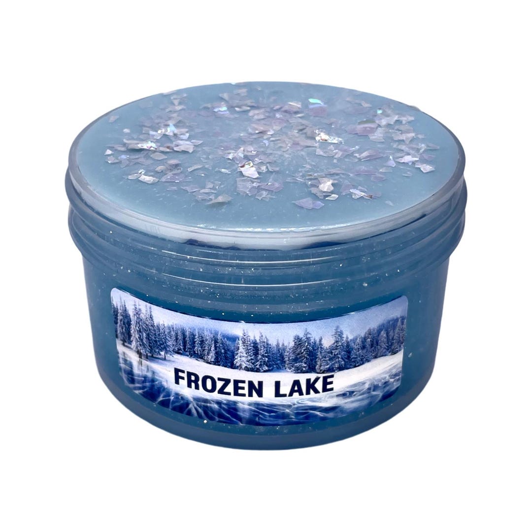 Frozen Lake Slime, Wax Cracking Slime, Wax Topper Slime, Coated Clear ...