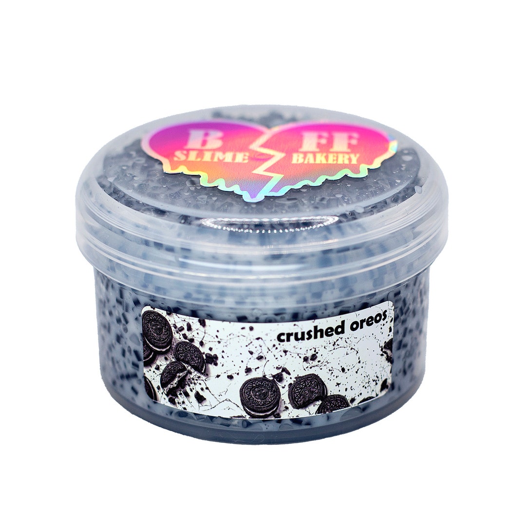 Crushed Oreos Slime, Oreo Cookie Inspired Slime, White Glue Bingsu ...