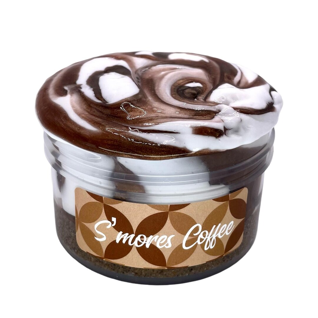 DIY Avalanche Slime With Sand, Smores Coffee Themed Slime, Marshmallow ...