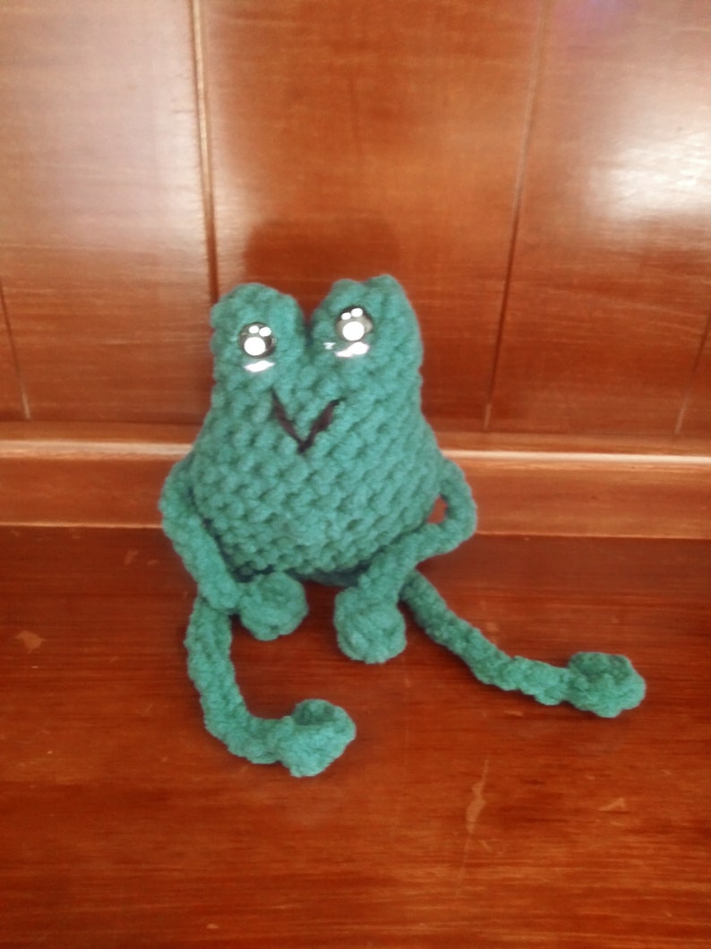 Crochet Leggy Frog: Handmade Fluffy Plush Squish - Etsy