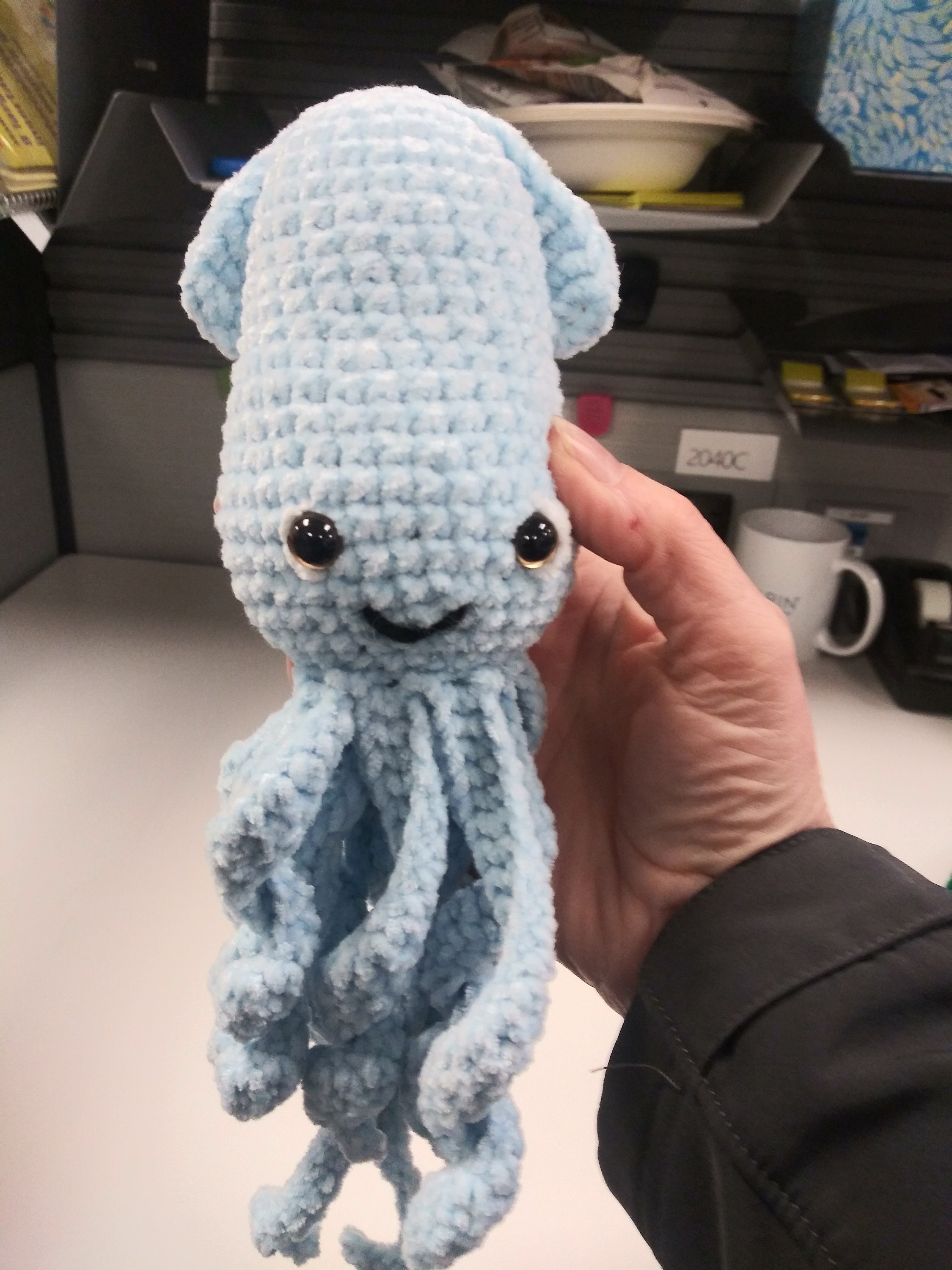 PATTERN ONLY: Sam the Squid Crochet Pattern, Plush Kawaii Squid ...