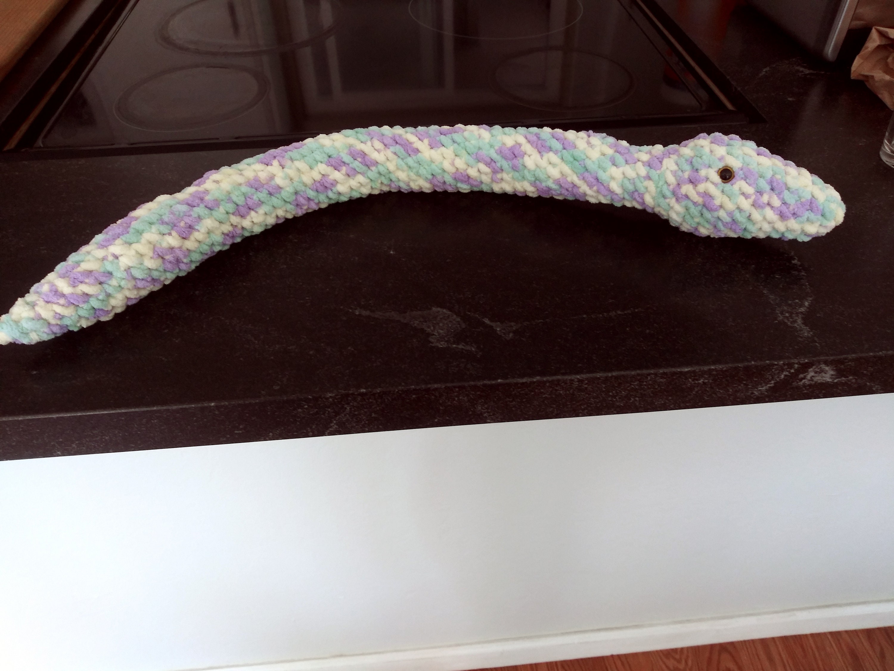 Handmade Crochet Amigurumi Snake. Snake Crochet Plushie Stuffed Snake ...