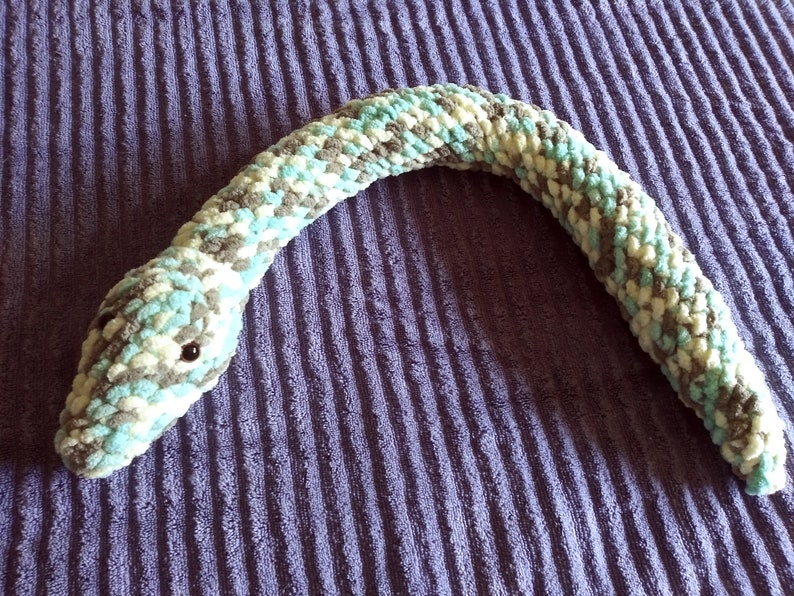 Handmade Crochet Amigurumi Snake. Snake Crochet Plushie Stuffed Snake ...