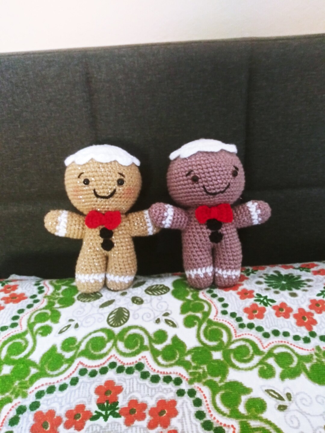 Christmas Decor, Gingerbread Man Décor, Crochet Handmade Amigurumi ...