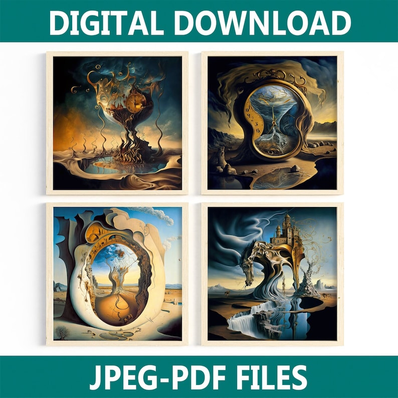 Salvador Dali Print Salvator Dali Poster Surreal Salvadore Dali Style ...