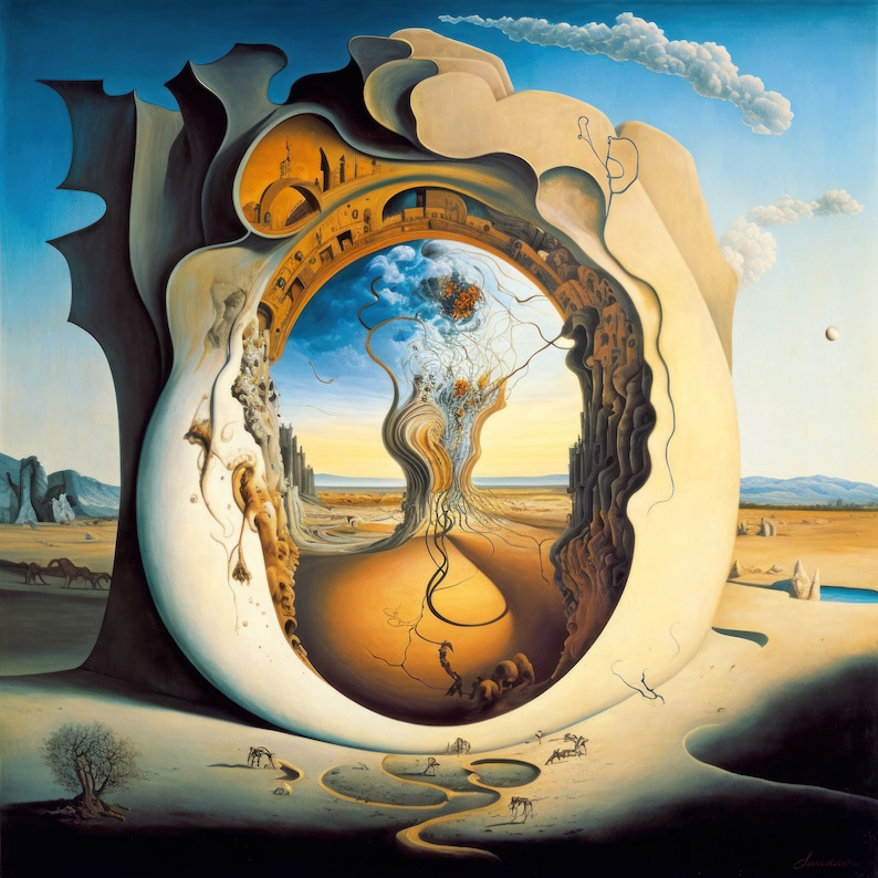 Salvador Dali Print Salvator Dali Poster Surreal Salvadore Dali Style ...