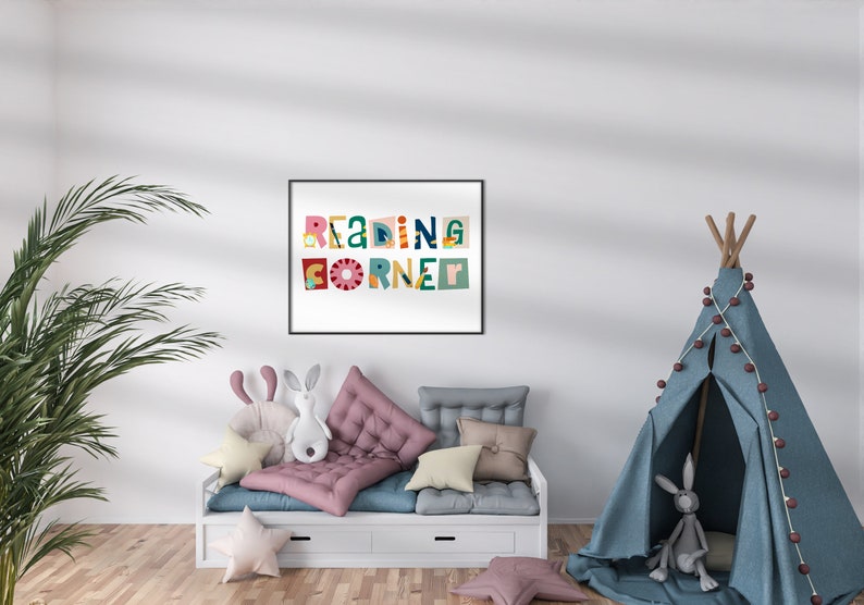 Reading Corner Classroom Decor Posters for Kids, Printable Reading ...