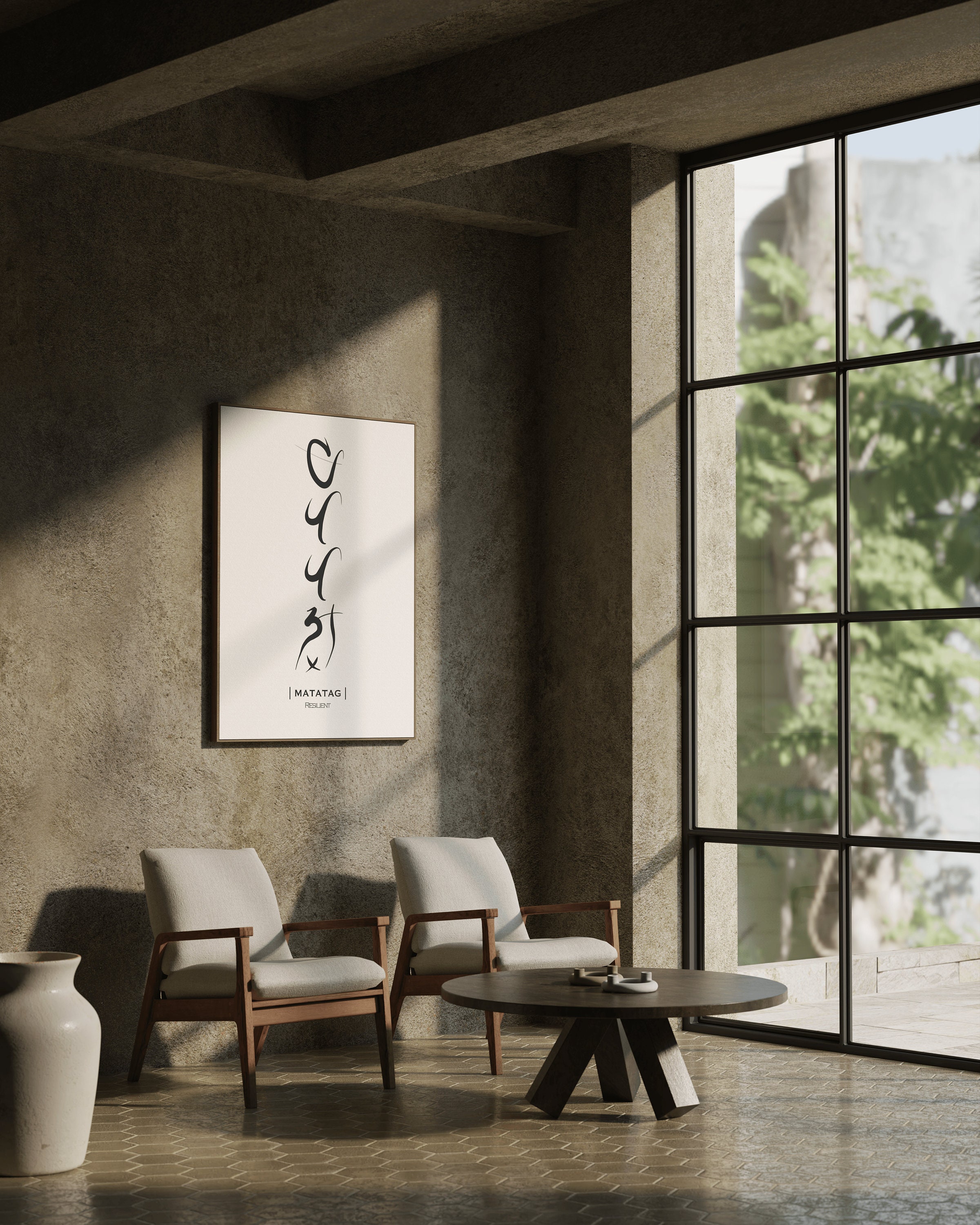 Baybayin - Script - "matatag" - Filipino Wall Art - Phillippines ...