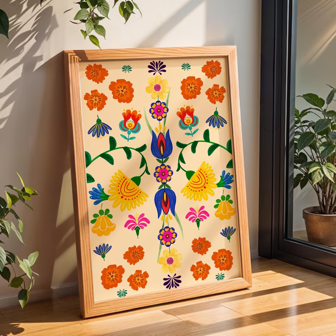 Vintage Style Mexican Art Poster, Traditional Mexican Home Decor ...