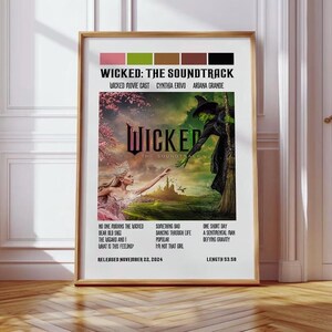 Wicked Soundtrack Poster, Elphaba Poster, Glinda Poster, Wicked Music ...