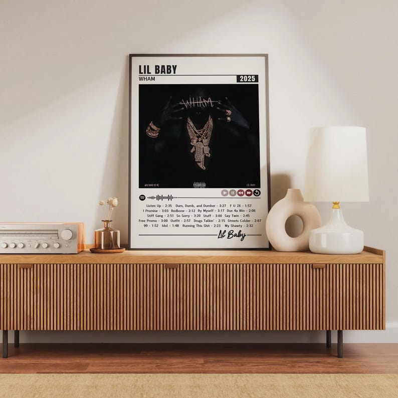 Lil Baby Poster, WHAM Album Wall Art Print, Digital Download, Music Fan ...