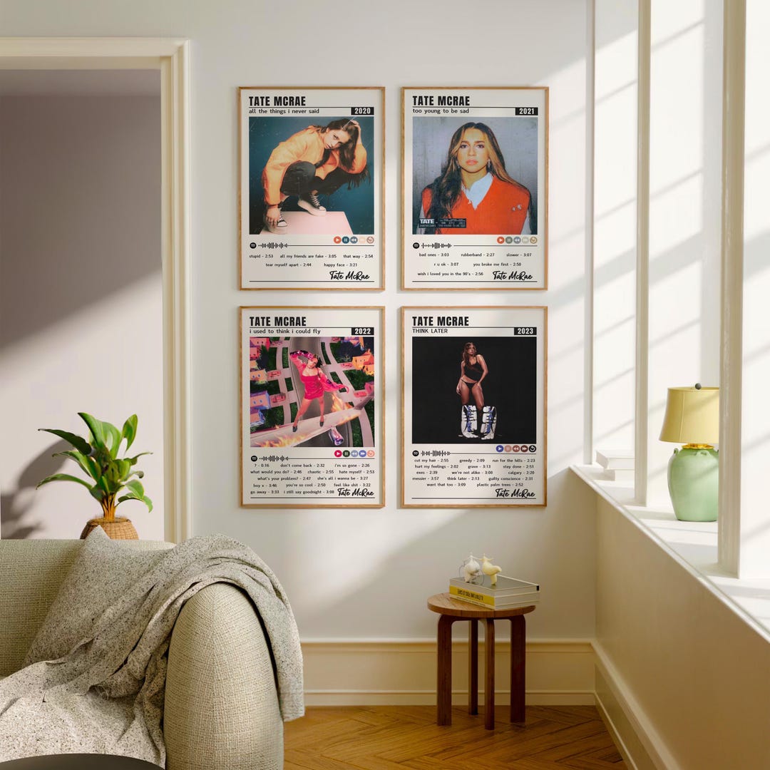 Tater Mcrae Poster Bundle, Album Cover Wall Art Print Set, Pop Music ...