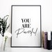 You Are Powerful Quotes Print Motivational Quotes, Art Digital Prints ...