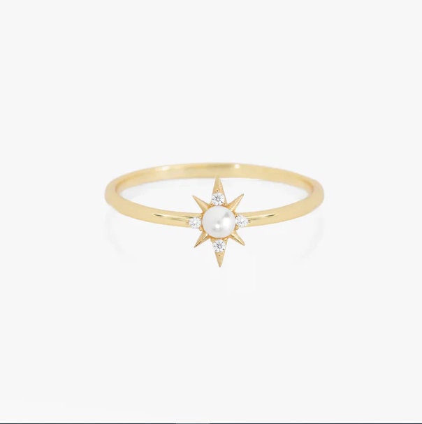 Show off Your Star Power With the Celestina Pearl Ring! This Celestial ...