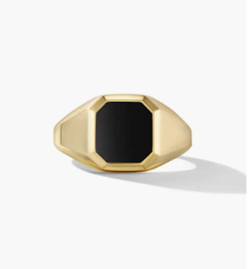 Black Onyx Signet Ring, Signet Ring, Women Ring, Men Ring, Pinky Ring ...